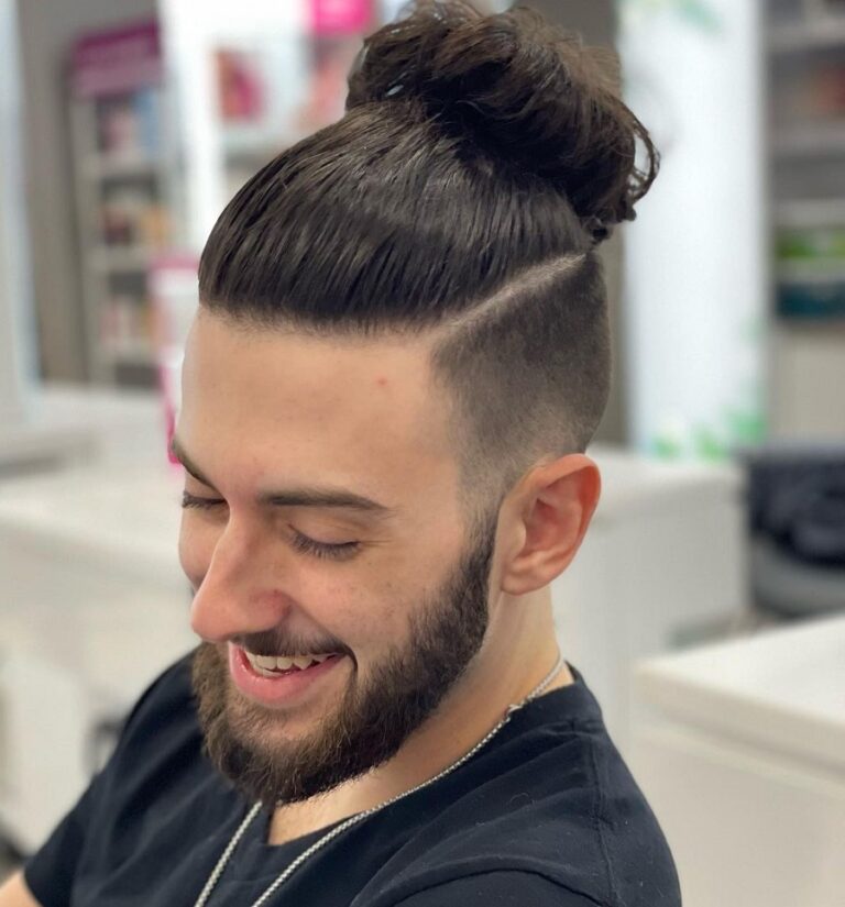 16 Edgy Hard Part Haircuts to Pair With Your Beard